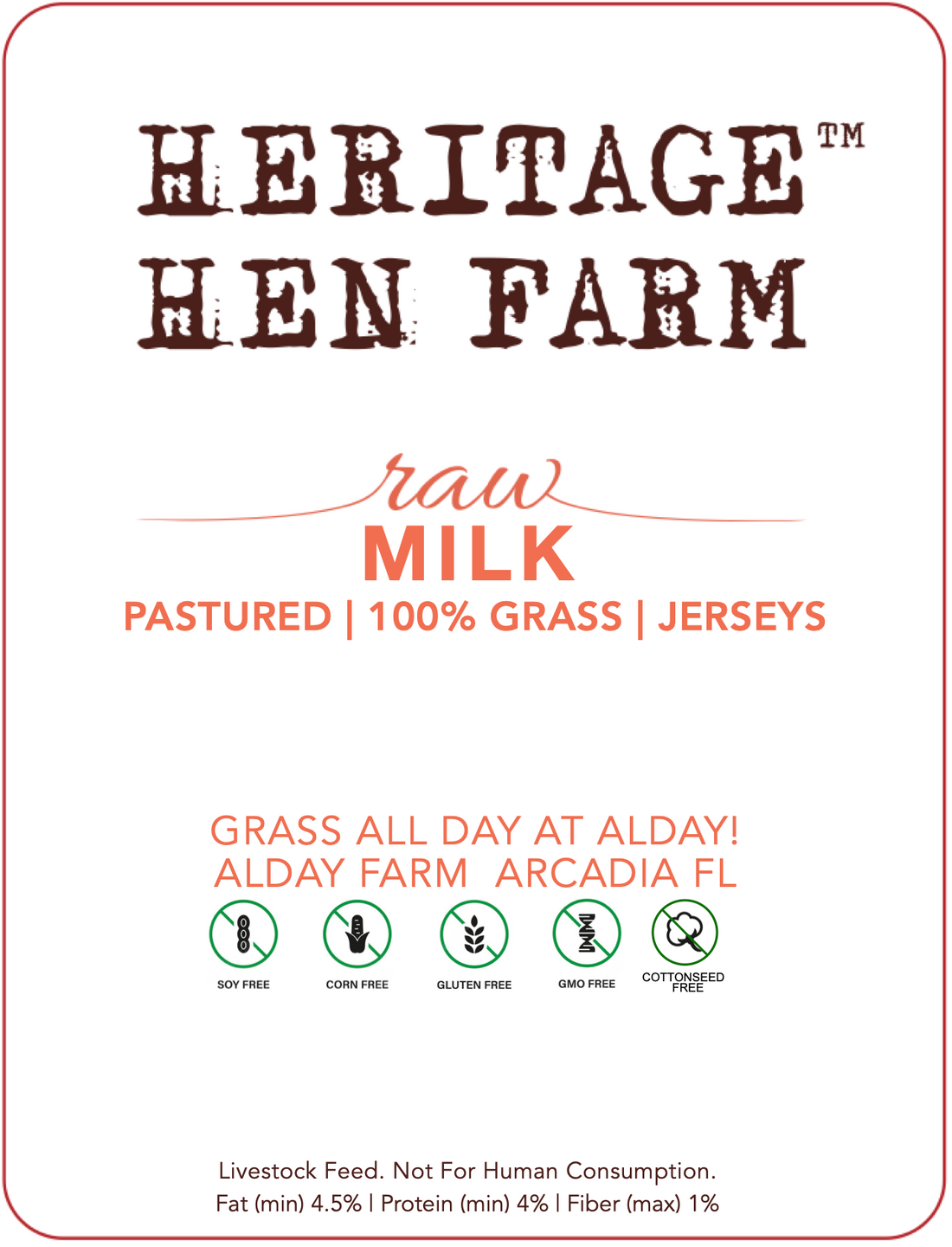 Raw Milk – Heritage Hen Farm